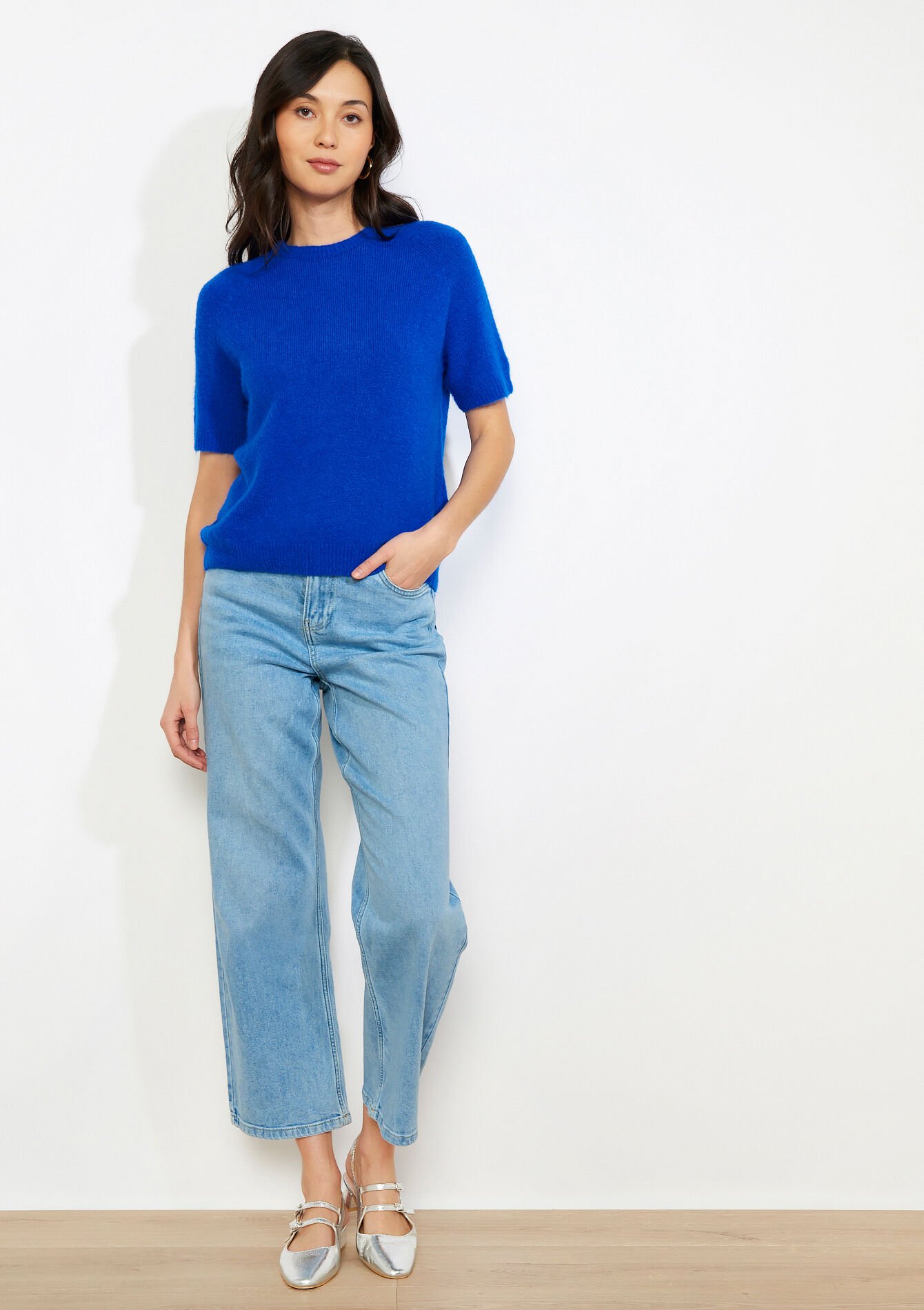 Gebreide trui met korte mouw | LolaLiza