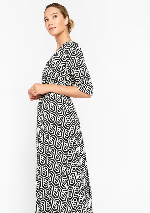 Maxi-jurk met grafische print - LolaLiza