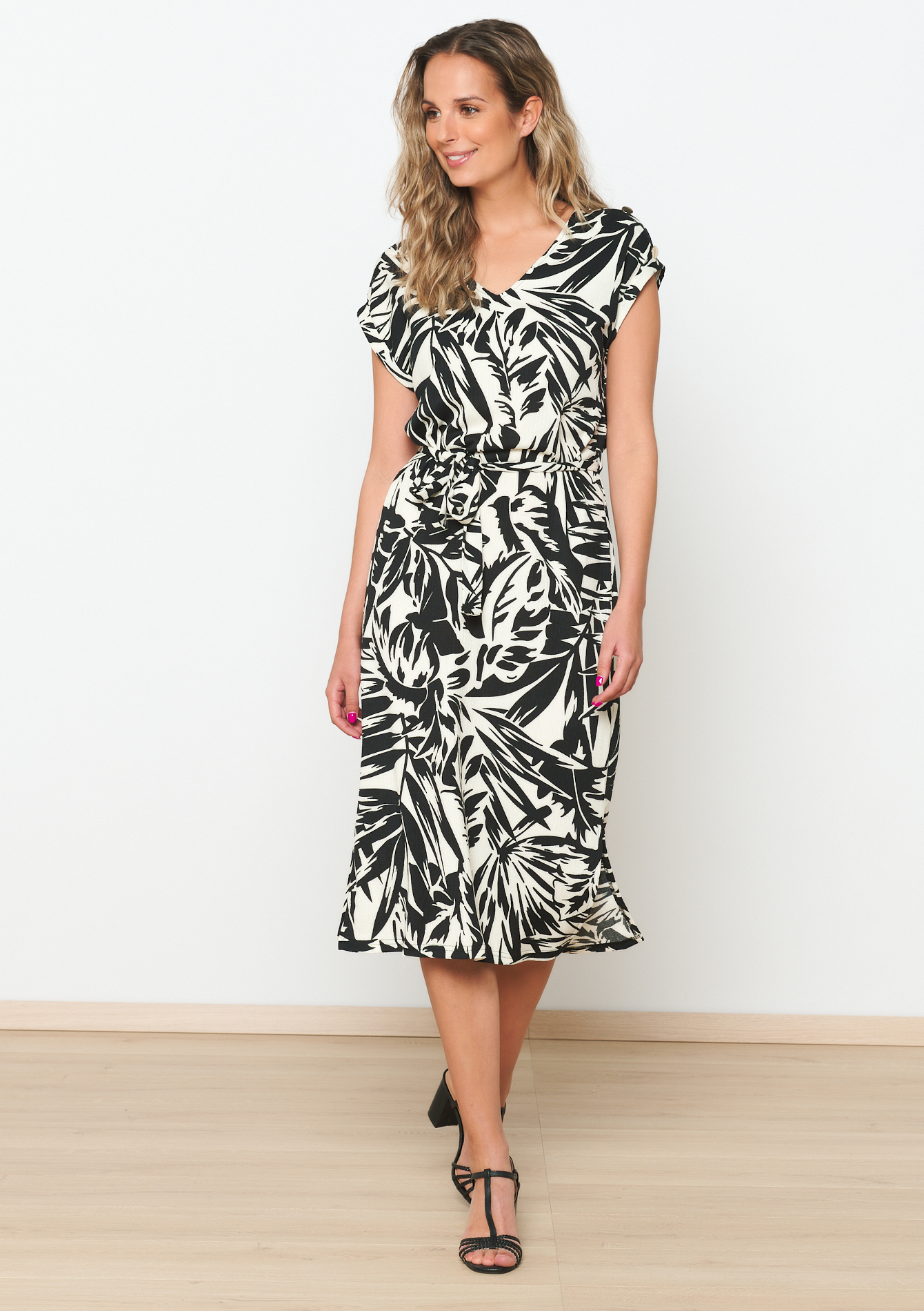 Jersey dress with floral print - LolaLiza