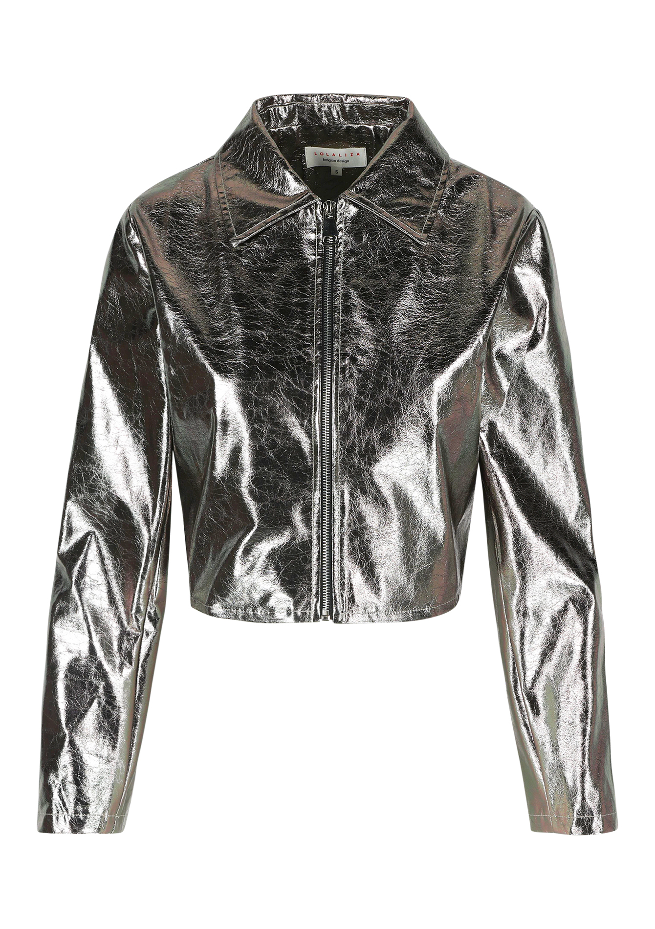 Metallic jasje in imitatieleer - LolaLiza