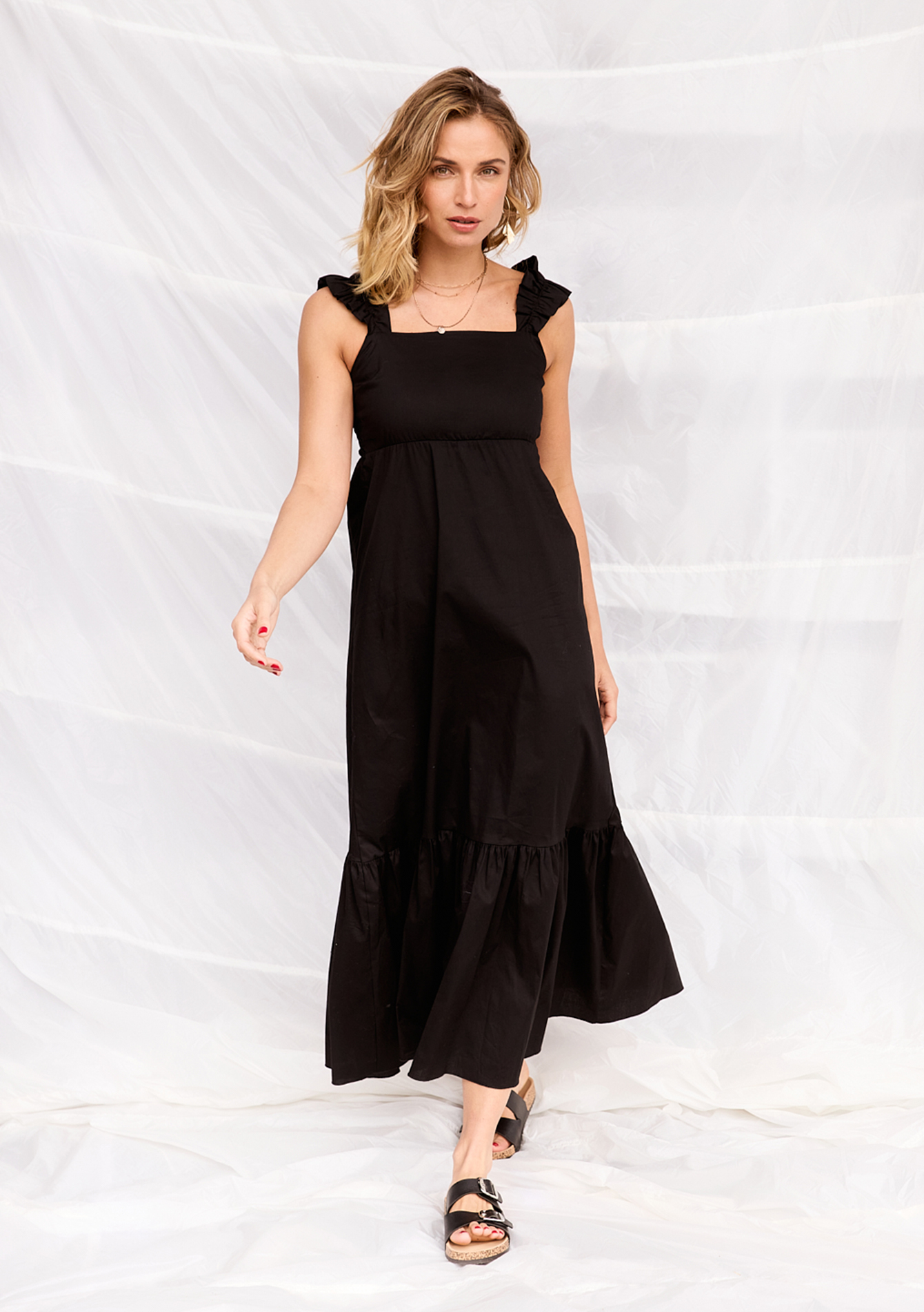 Robe longue en popeline - LolaLiza