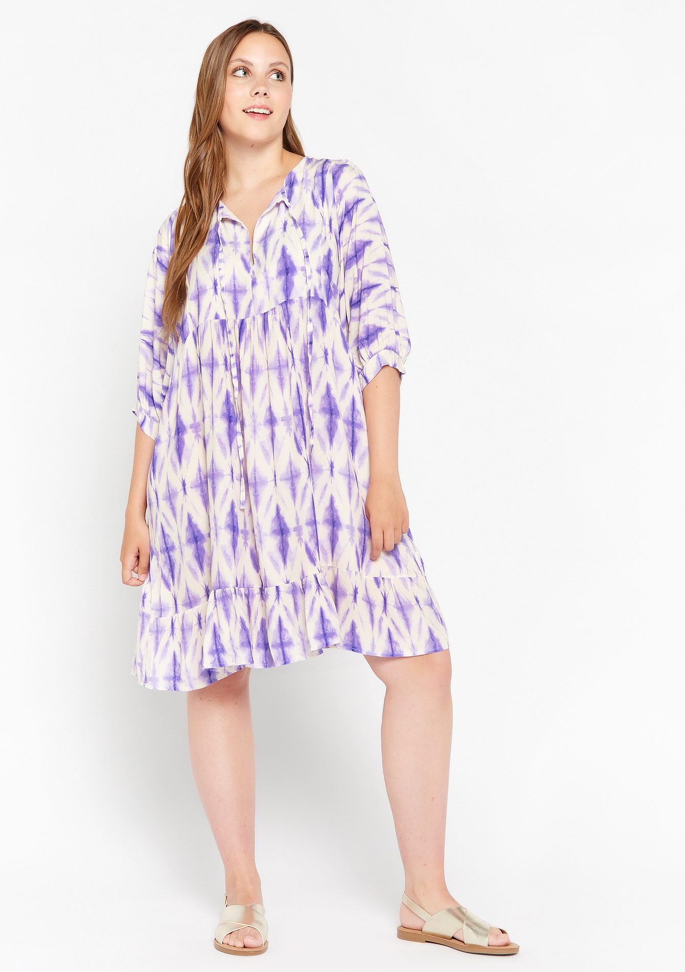 Boxy dress with tie-dye - LolaLiza