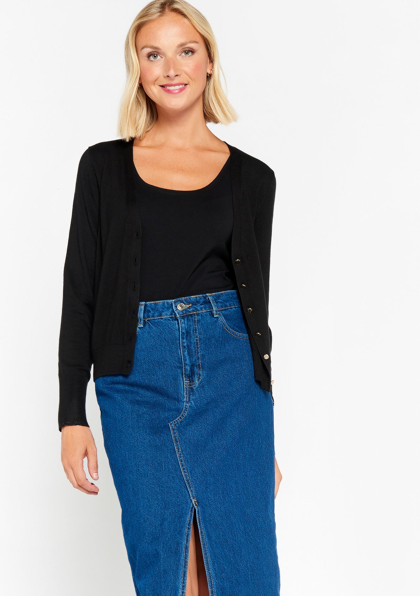 Cardigan with V-neck - LolaLiza