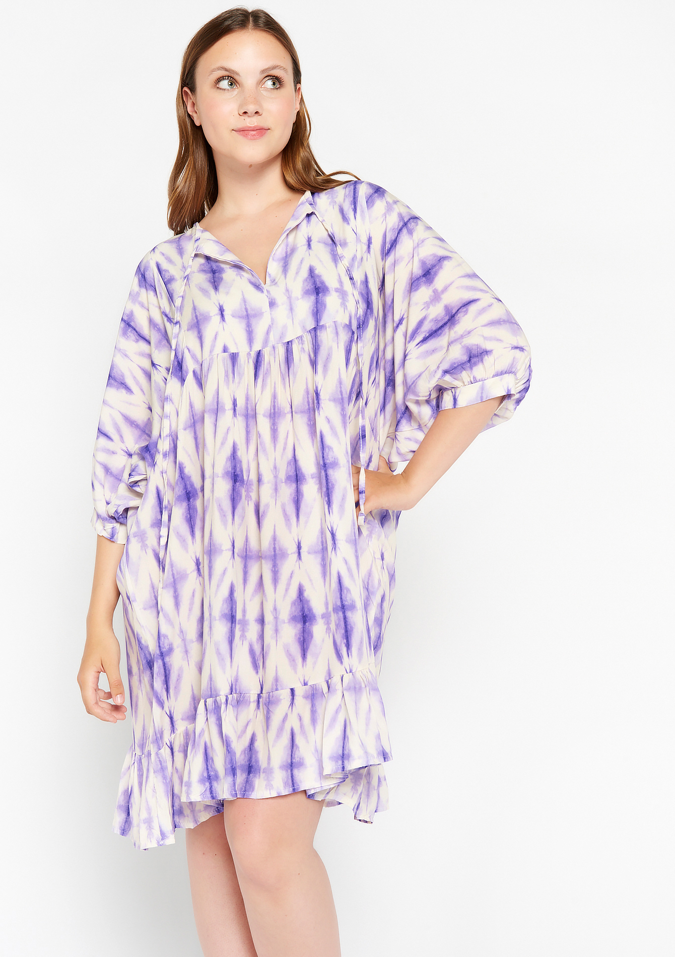 Boxy dress with tie-dye - LolaLiza